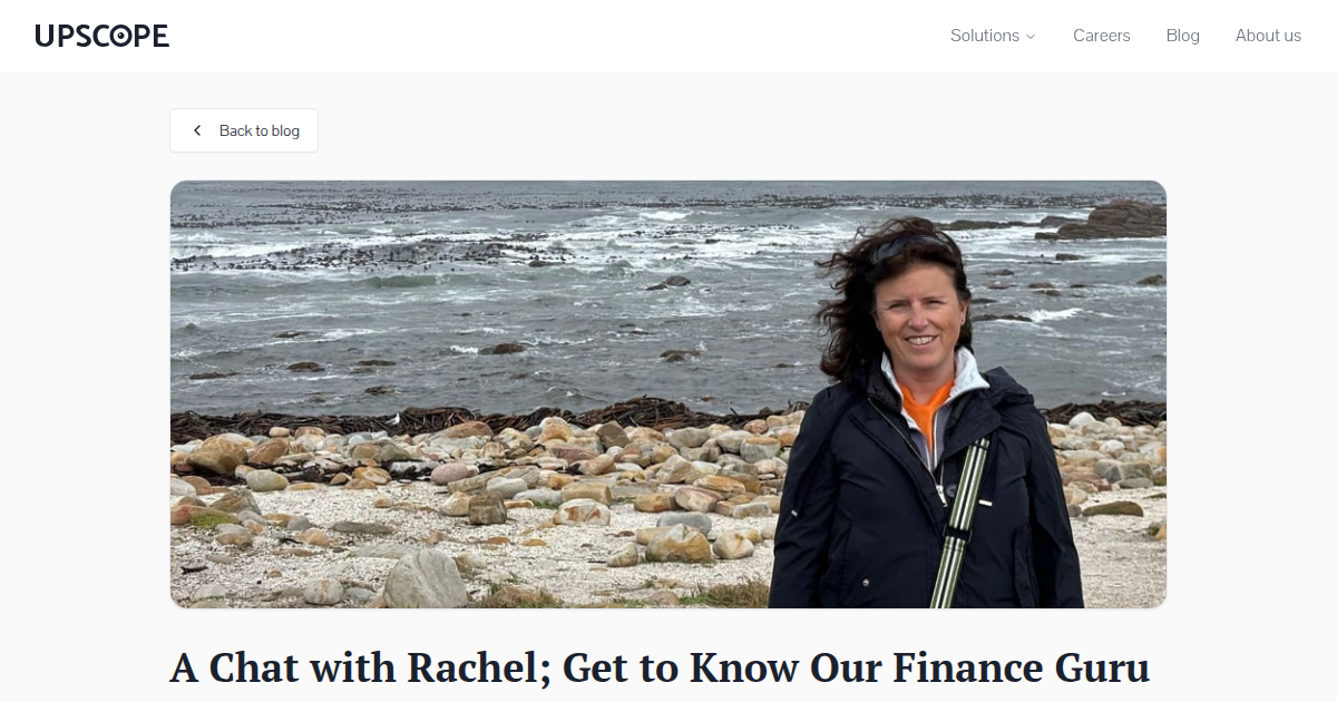 A Chat with Rachel; Get to Know Our Finance Guru | Upscope Blog